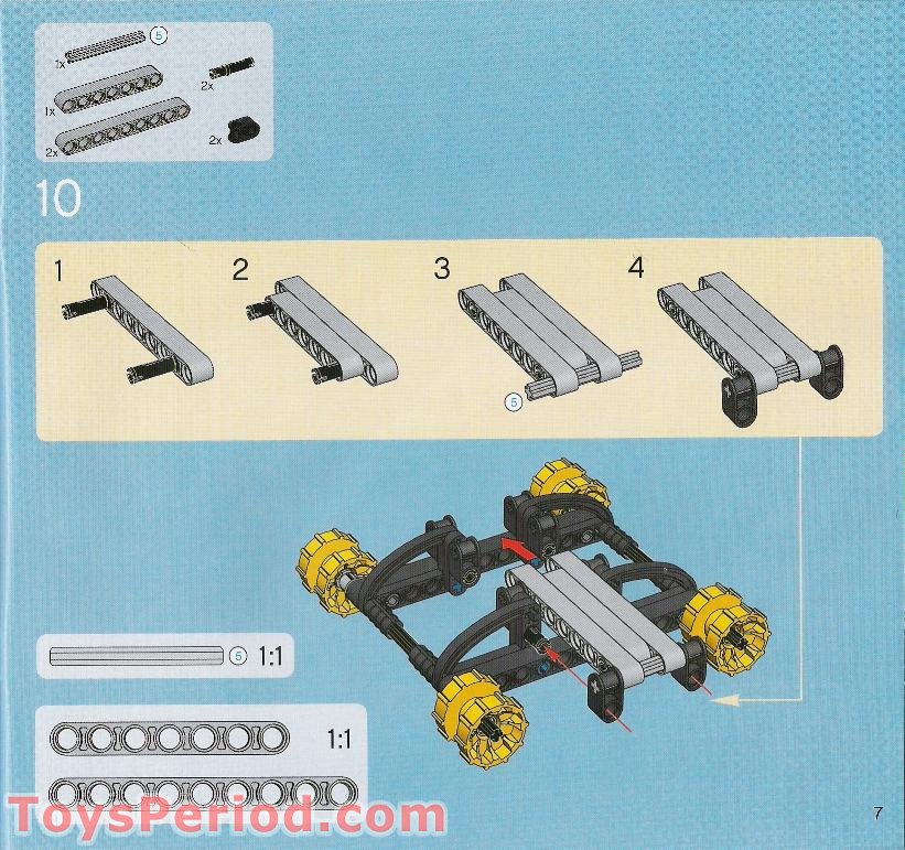 LEGO 8419 Excavator Instructions and Parts List