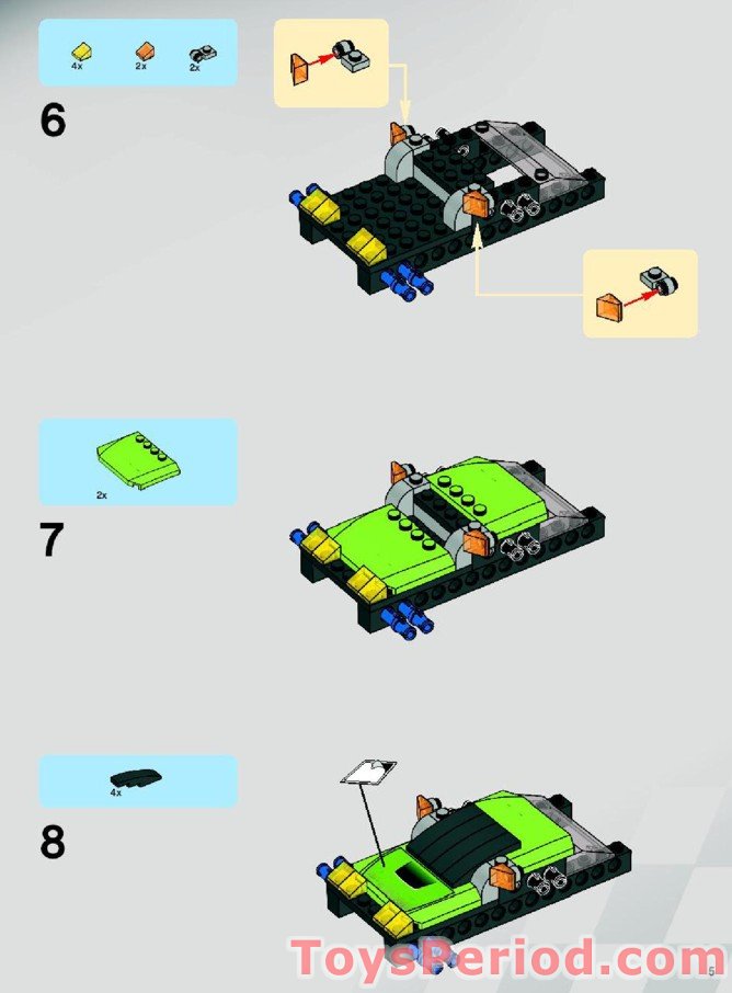 LEGO 8496 Desert Hammer Instructions and Parts List