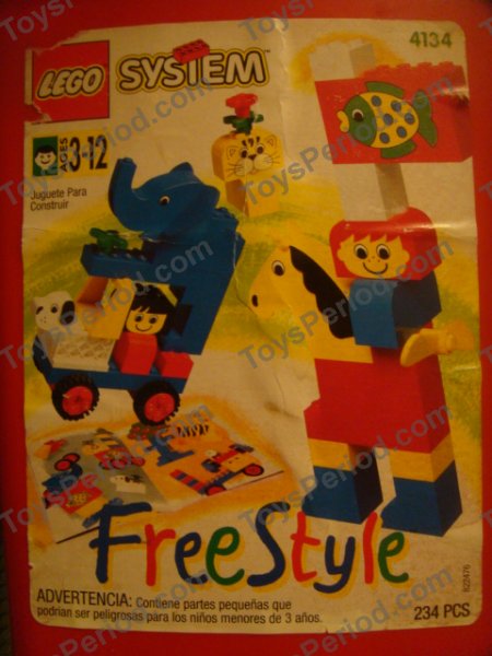 LEGO 4134 Large Freestyle Bucket, 3 Plus Instructions and Parts List