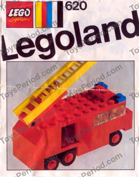 LEGO 620-2 Fire Truck Instructions and Parts List