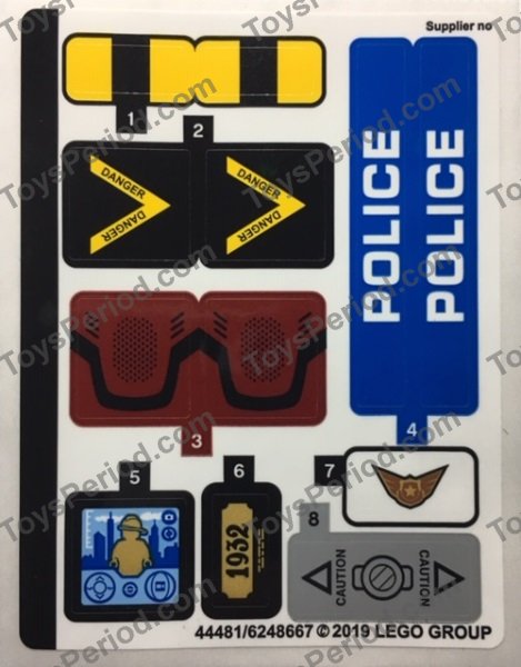LEGO Sets with Part 60207stk01 Sticker Sheet for Set 60207 - (44481/ ...