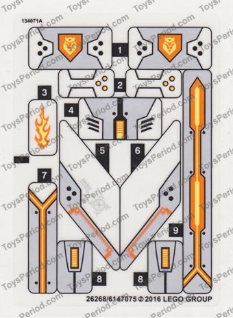 LEGO Sets with Part 70327stk01 Sticker Sheet for Set 70327 - (26268/ ...