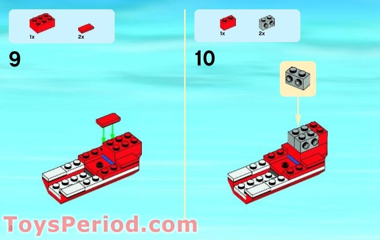 LEGO 60004 Fire Station Instructions and Parts List