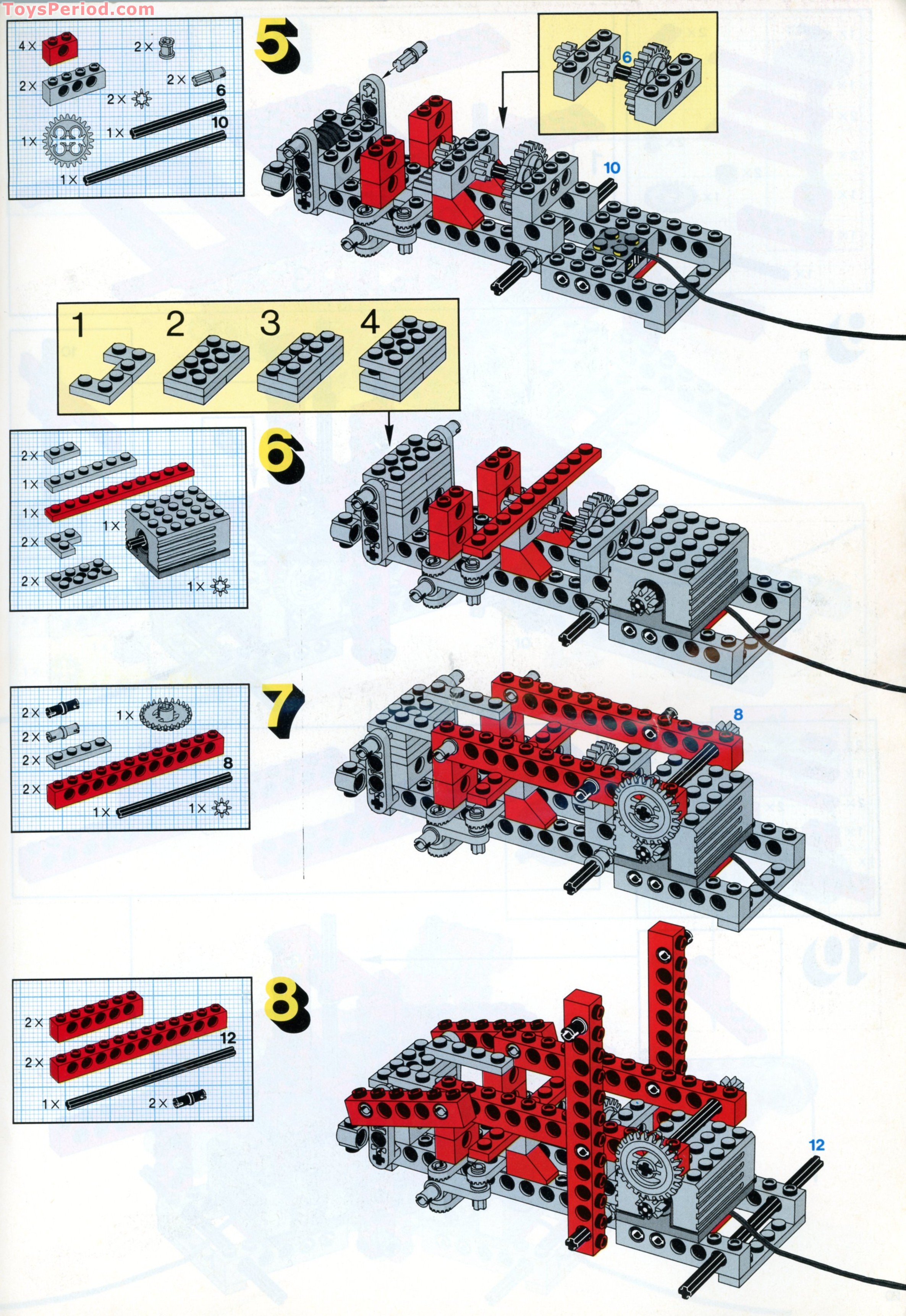 LEGO 8064 Motorized Universal Building Set, 9v Instructions and Parts List