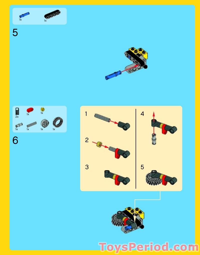 LEGO 31011 Aviation Adventures Instructions and Parts List