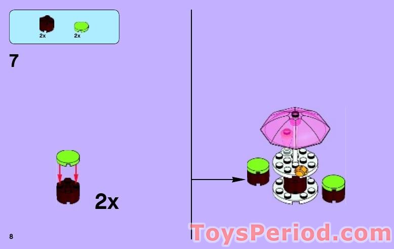 LEGO 41008 Heartlake City Pool Instructions and Parts List