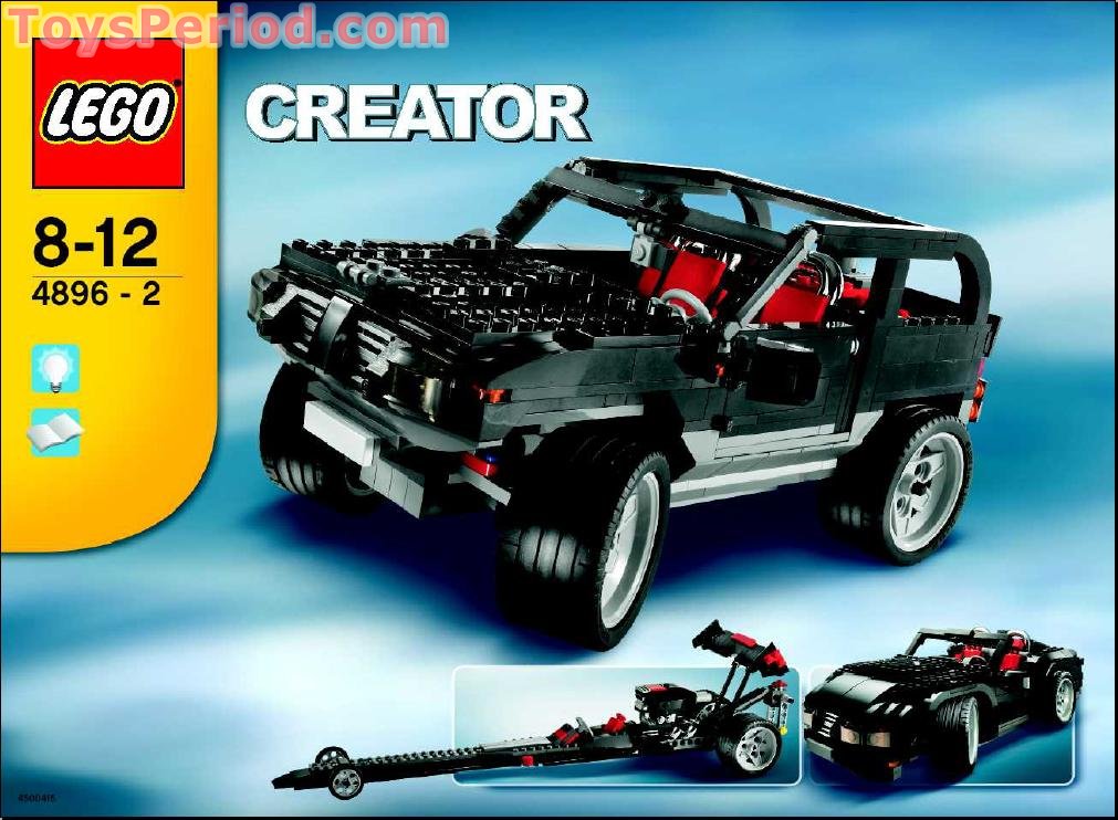 LEGO 4896 Roaring Roadster Instructions and Parts List