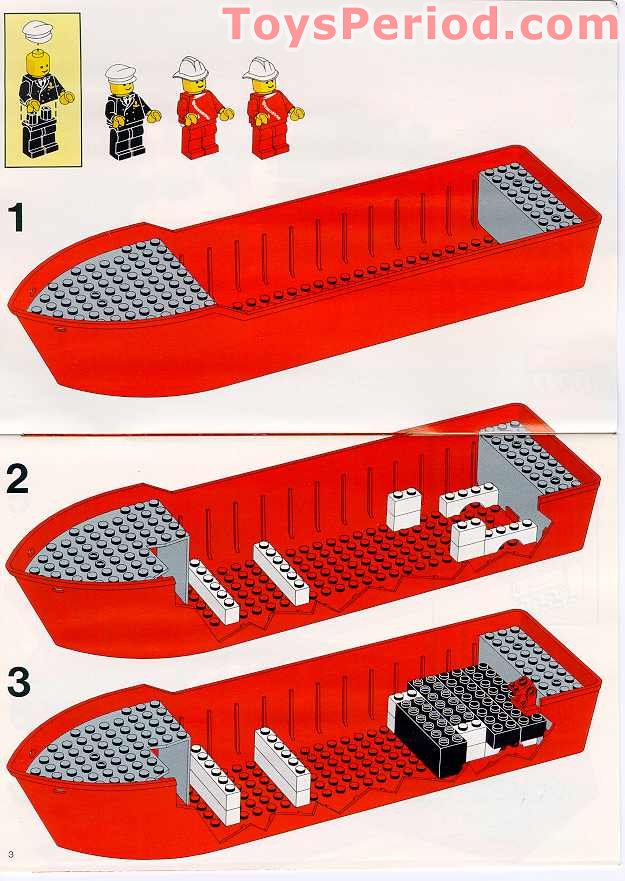 LEGO 4020 Fire Fighting Boat Instructions and Parts List