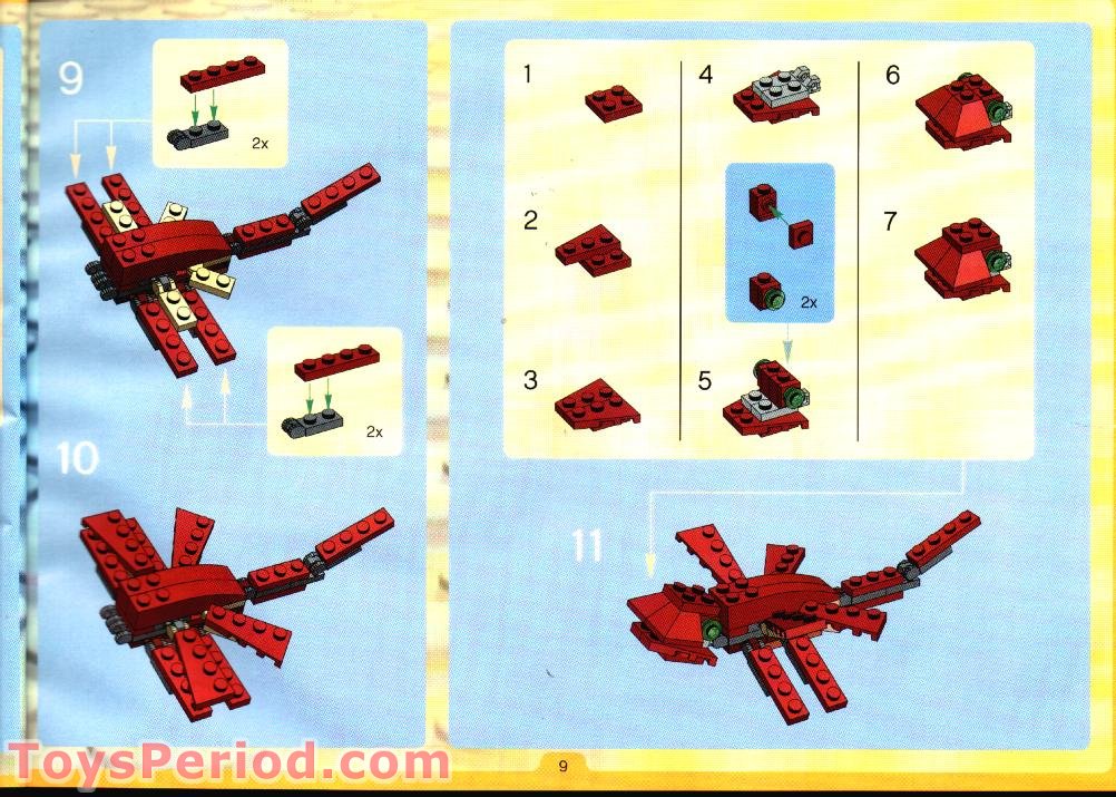 LEGO 4507 Prehistoric Creatures Instructions and Parts List