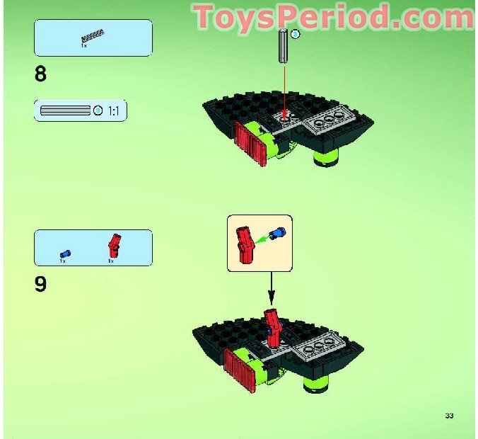 LEGO 7644 MX-81 Hypersonic Operations Aircraft Instructions and Parts List
