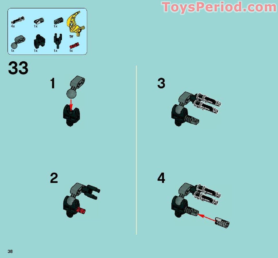 LEGO 8117 Storm Lasher Instructions and Parts List