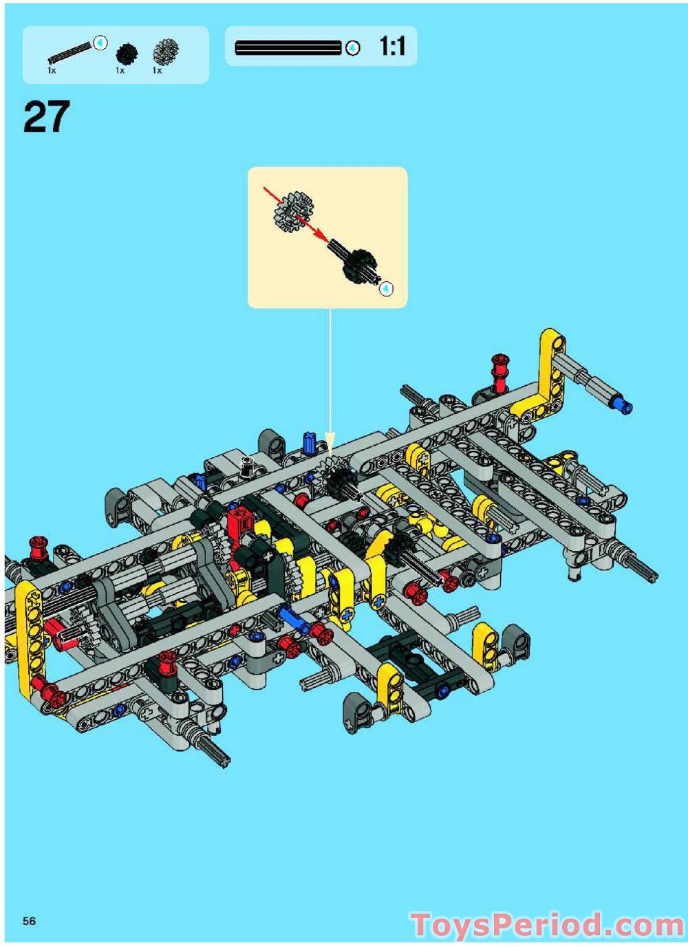 LEGO 8295 Telescopic Handler Instructions and Parts List