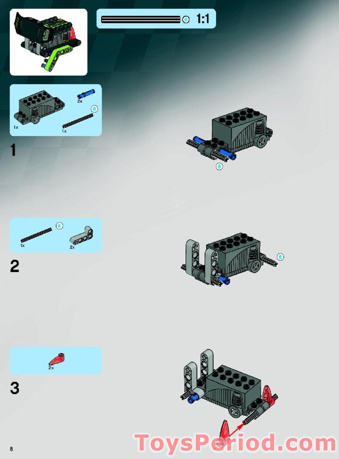 LEGO 8496 Desert Hammer Instructions and Parts List