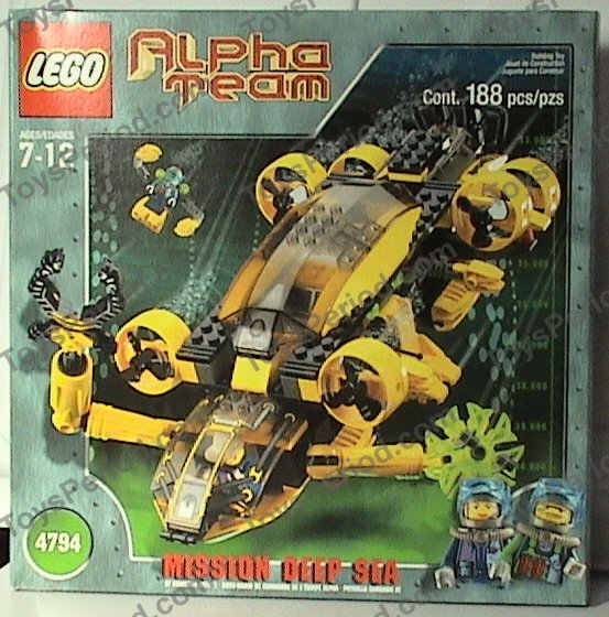 LEGO 4794 Alpha Team Command Sub Instructions and Parts List