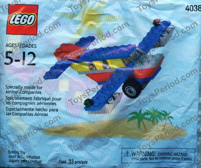 LEGO 4038 Airplane Instructions and Parts List