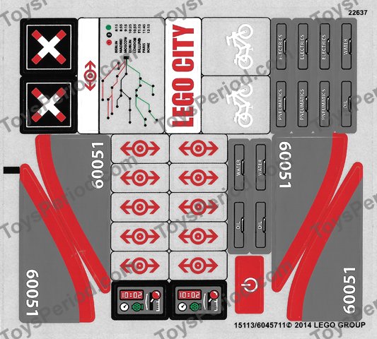 LEGO Sets with Part 60051stk01 Sticker Sheet for Set 60051 - (15113/ ...