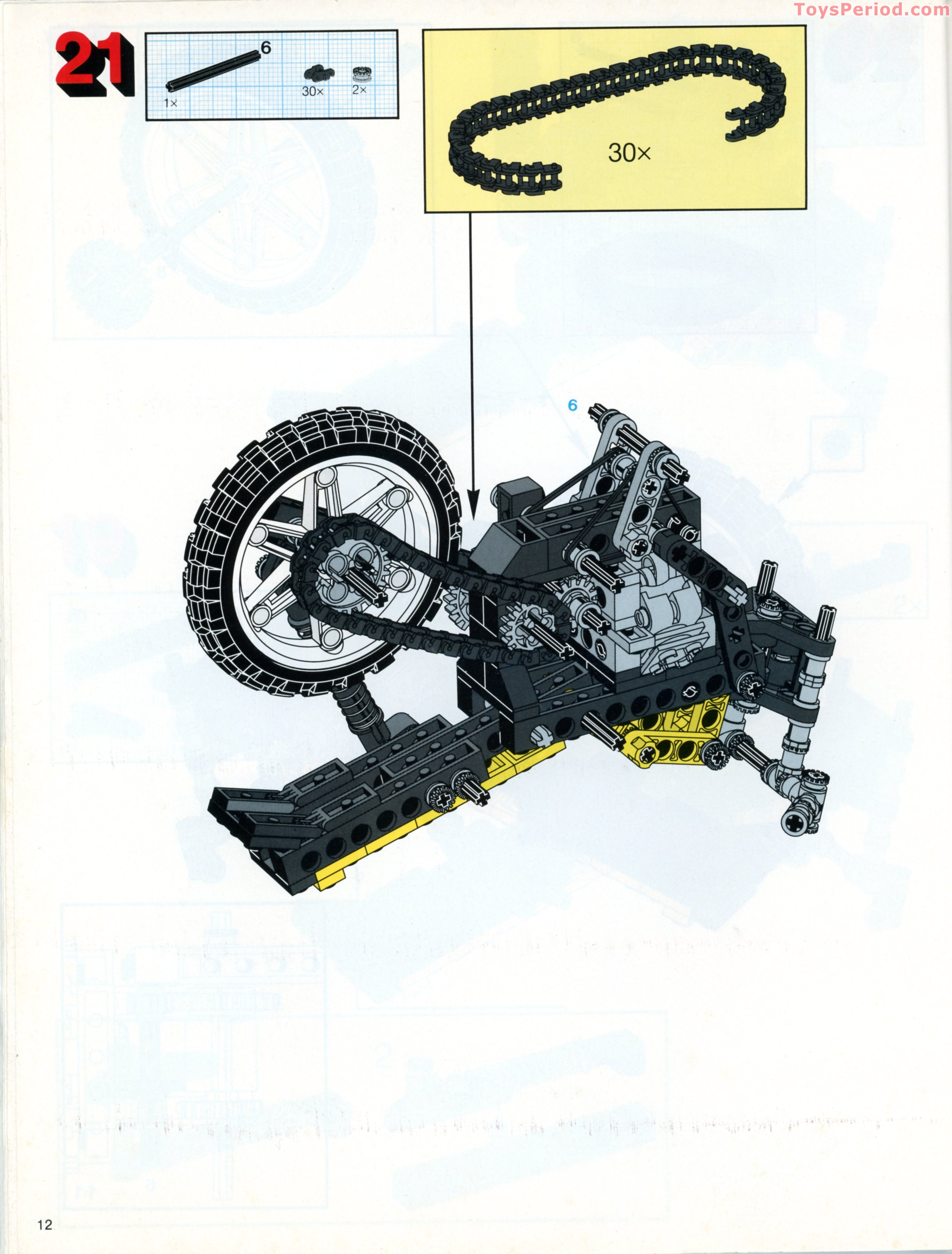 LEGO 8838 Shock Cycle Instructions and Parts List