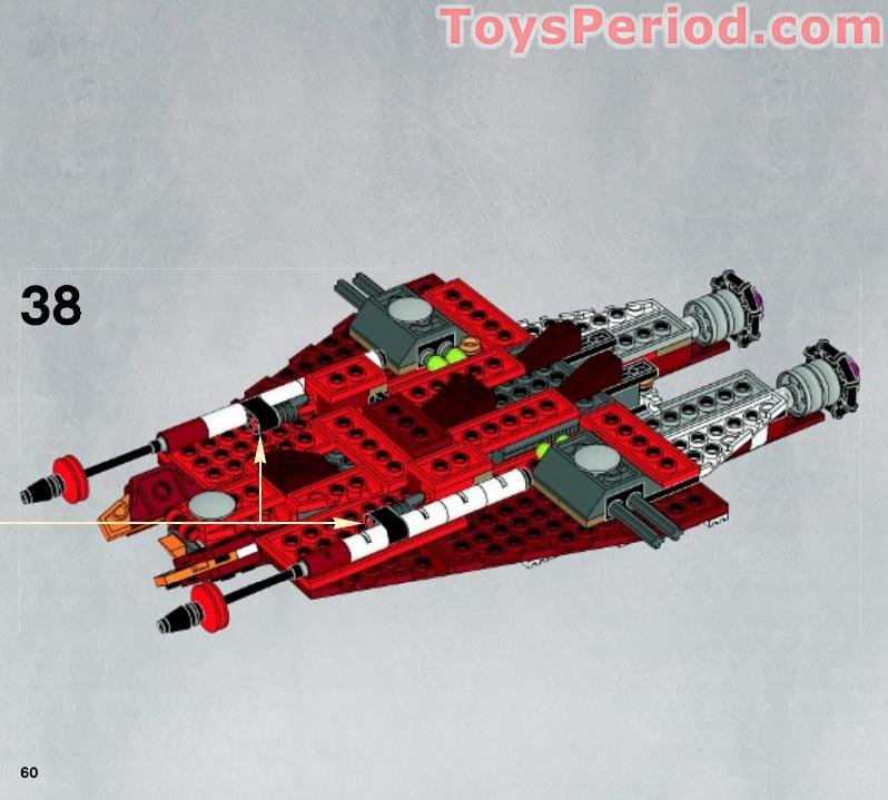 LEGO 9497 Republic Striker-class Starfighter Instructions and Parts List