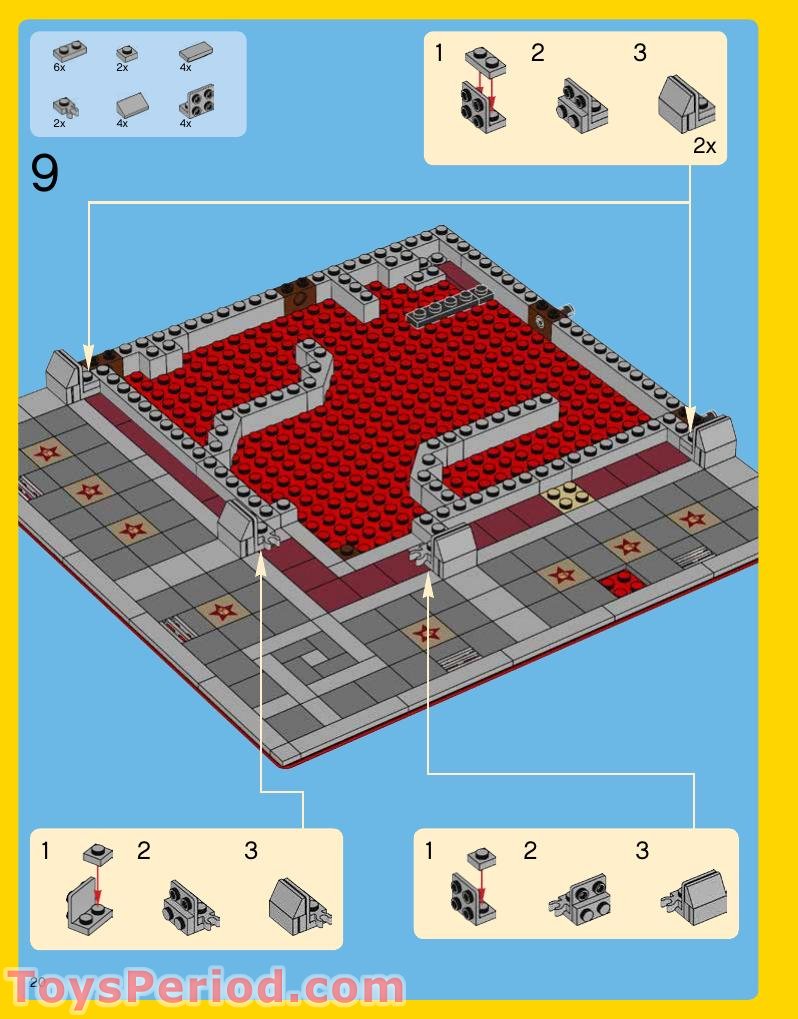 LEGO 10232 Palace Cinema Instructions and Parts List