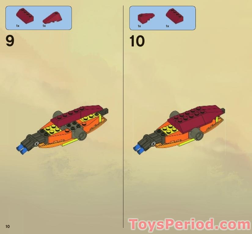 LEGO 2507 Fire Temple Instructions and Parts List