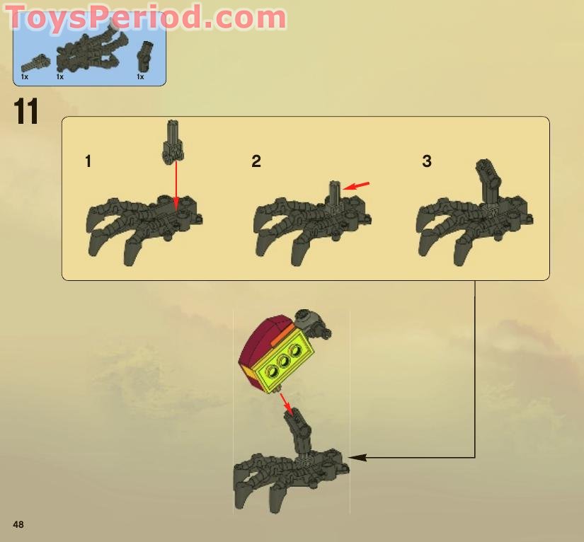 LEGO 2507 Fire Temple Instructions and Parts List