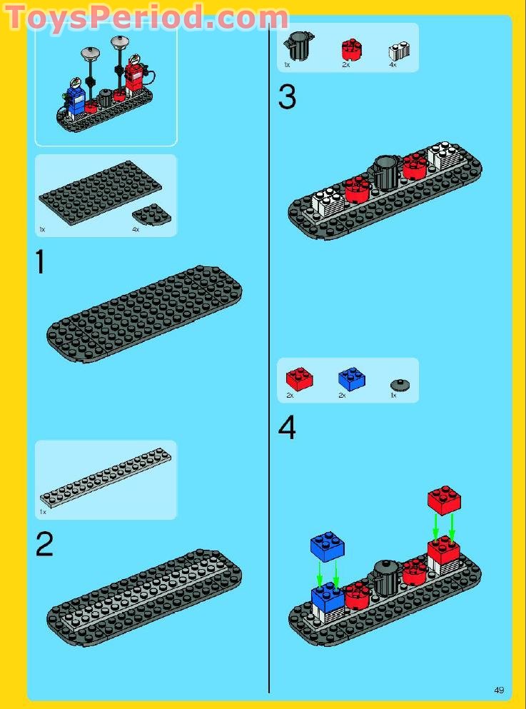 LEGO 10184 Town Plan Instructions and Parts List