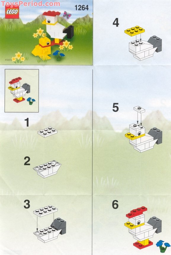LEGO 1264 Easter Chicks Instructions and Parts List