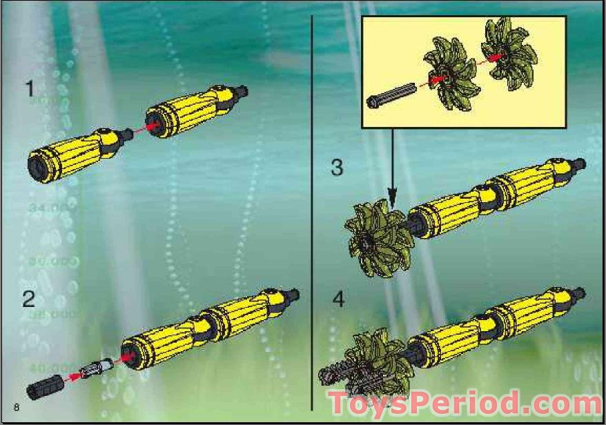 LEGO 4794 Alpha Team Command Sub Instructions and Parts List
