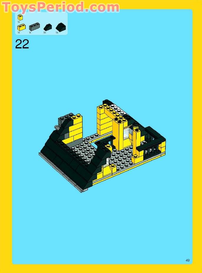 LEGO 4996 Beach House Instructions and Parts List