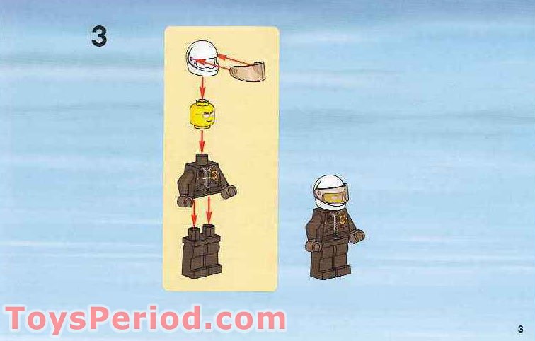 LEGO 7741 Police Helicopter Instructions and Parts List