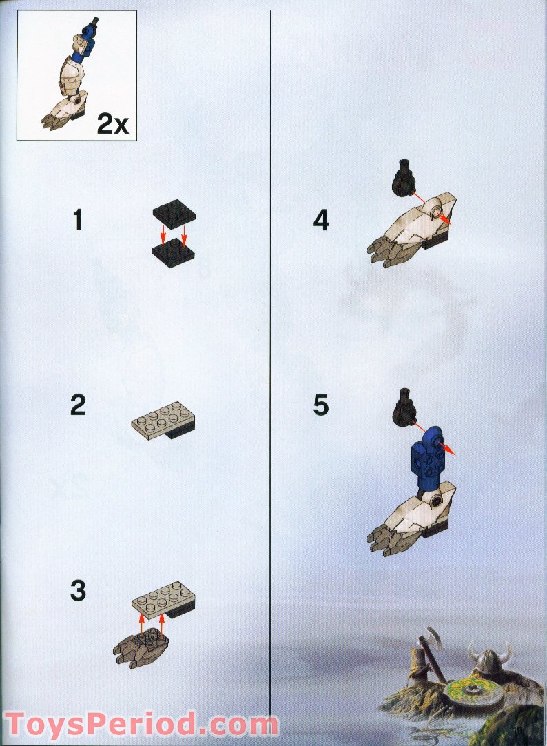 LEGO 7021 Viking Double Catapult Versus Armored Ofnir Dragon ...