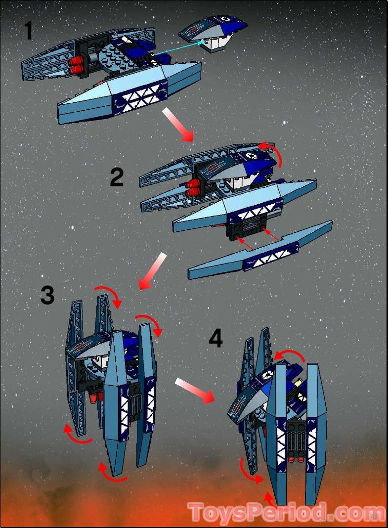 LEGO 7283 Ultimate Space Battle Instructions and Parts List