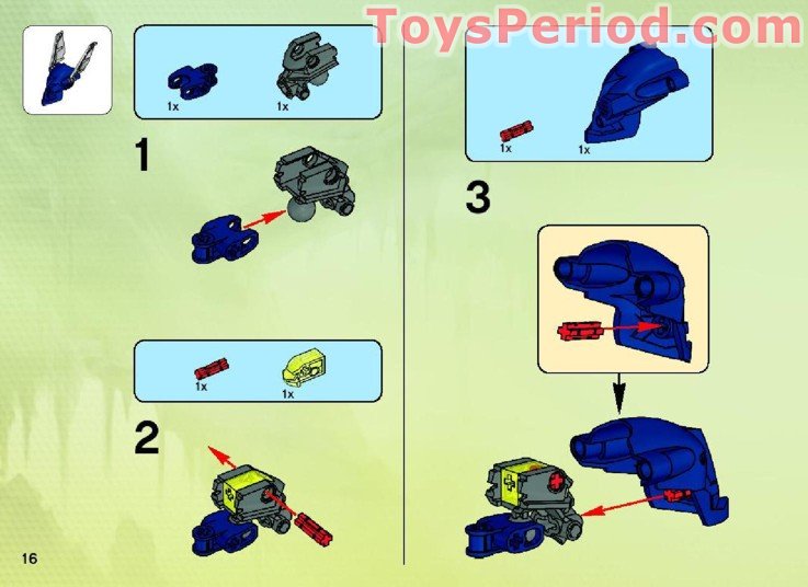 LEGO 8688 Toa Gali Instructions and Parts List