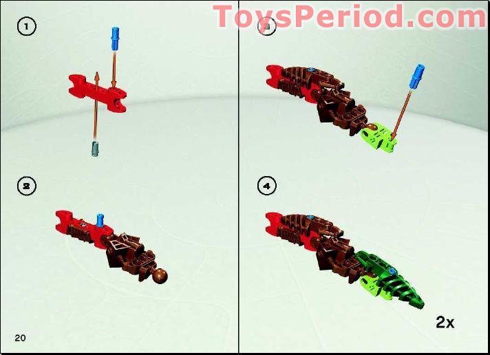 LEGO 8745 Visorak Roporak Instructions and Parts List