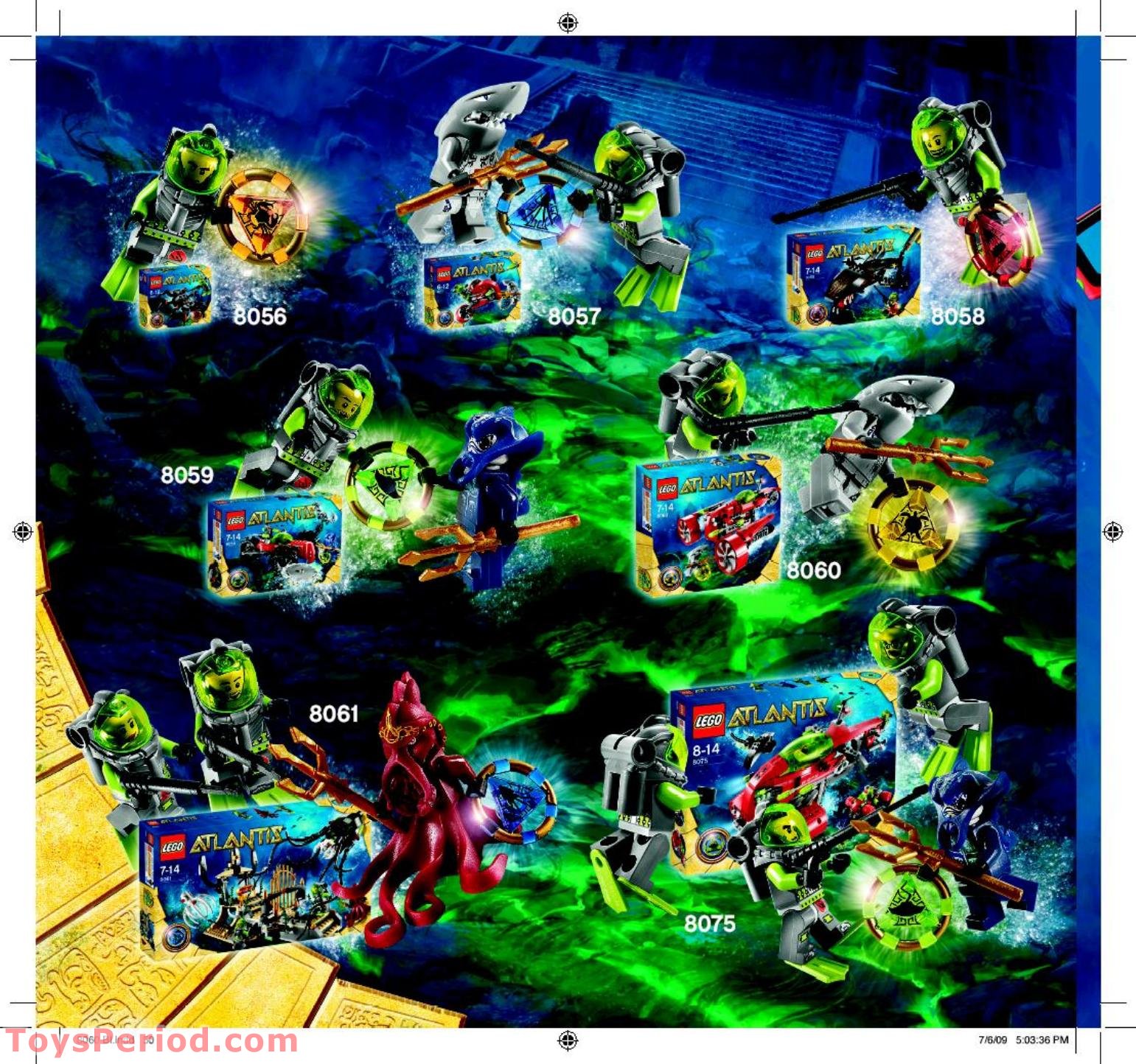 LEGO 8060 Typhoon Turbo Sub Instructions and Parts List