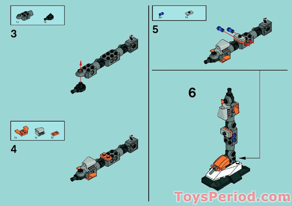 LEGO 8108 Mobile Devastator Instructions and Parts List