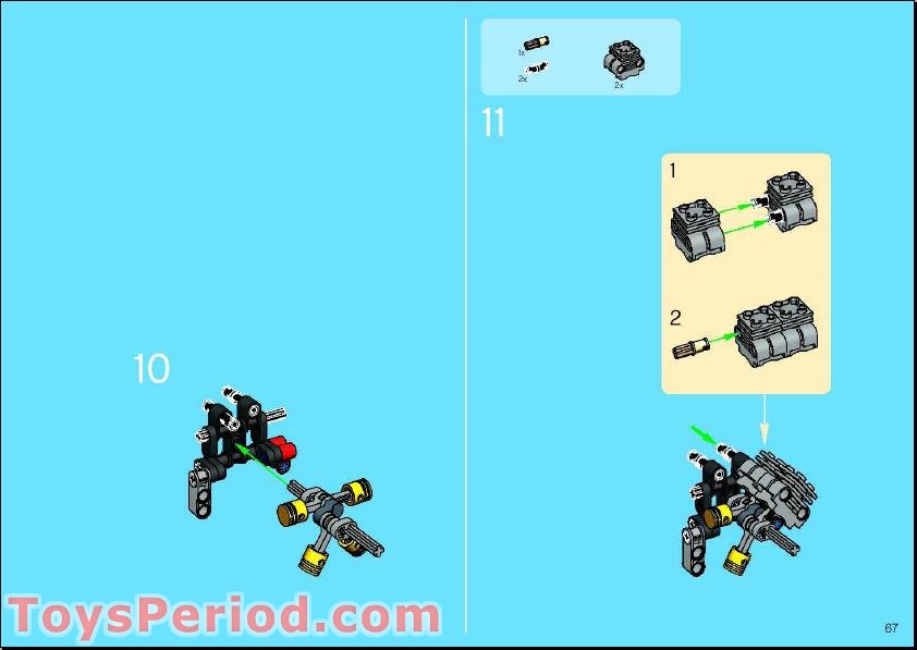LEGO 8420 Street Bike Instructions and Parts List