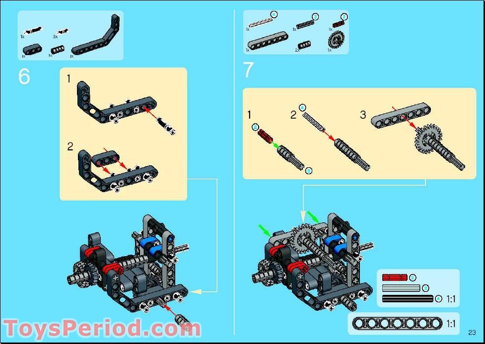 LEGO 8421 Mobile Crane Instructions and Parts List