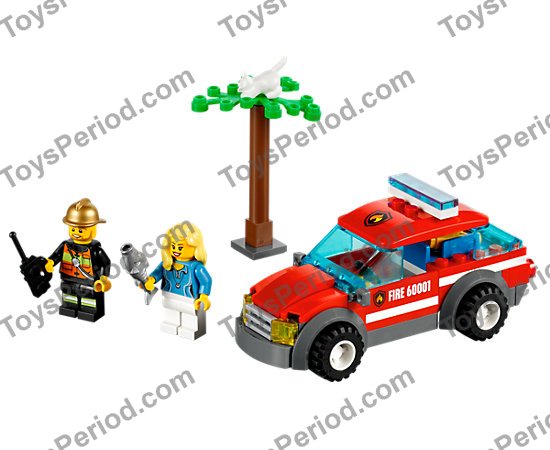 LEGO 60001 Fire Chief Car Set Parts List