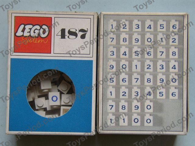 LEGO 487-2 1x1 Bricks with Numbers Set Parts List