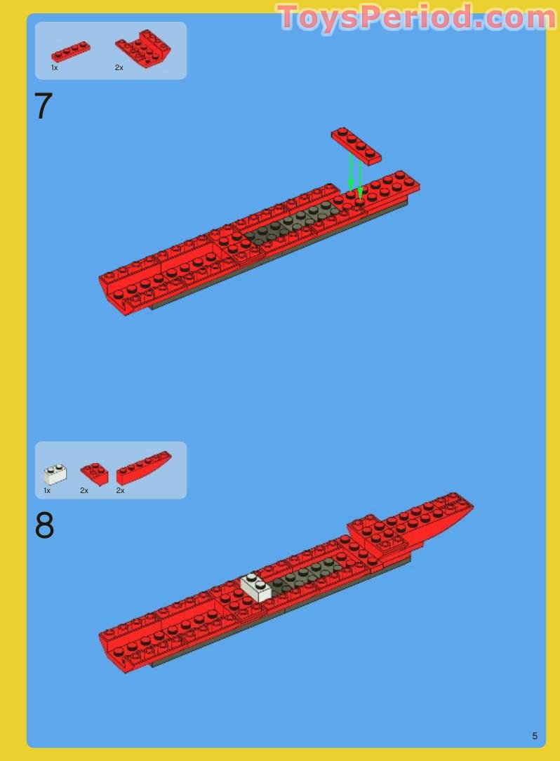 LEGO 5892 Sonic Boom Instructions and Parts List