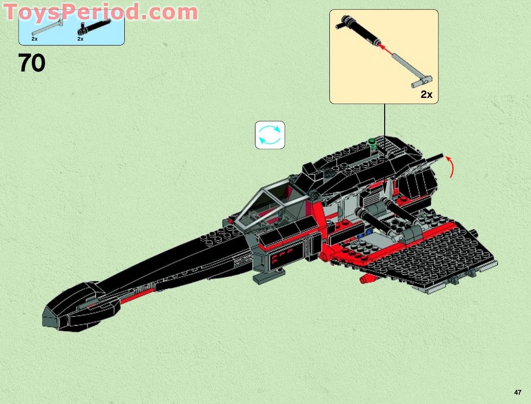 LEGO 75018 Jek-14's Stealth Starfighter Instructions and Parts List