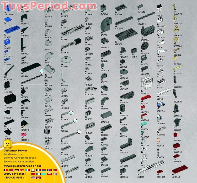 LEGO 7869 Battle for Geonosis Instructions and Parts List