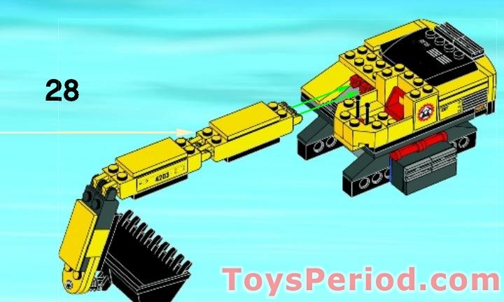 LEGO 4203 Excavator Transport Instructions and Parts List