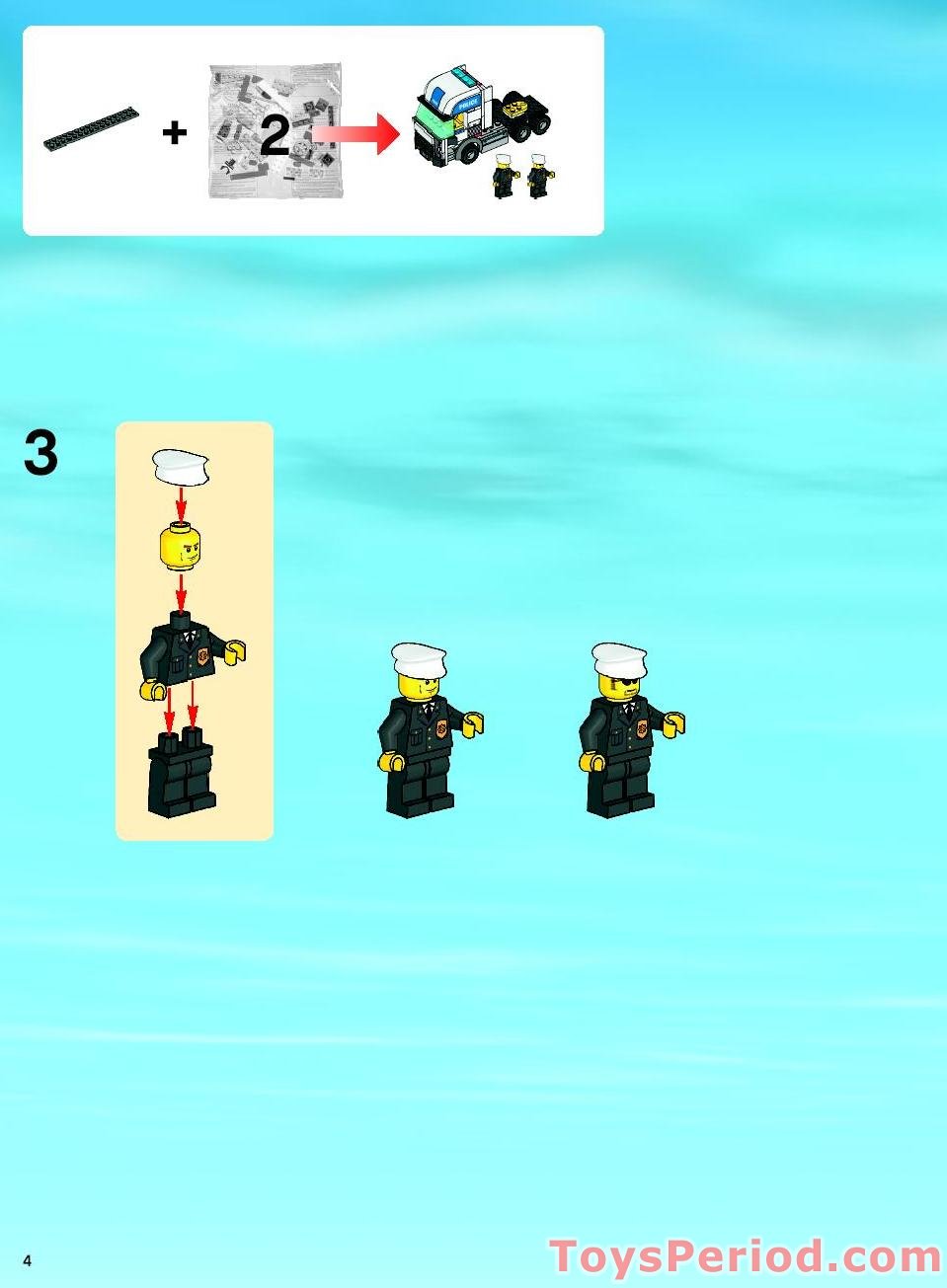 LEGO 7743 Police Command Center Instructions and Parts List