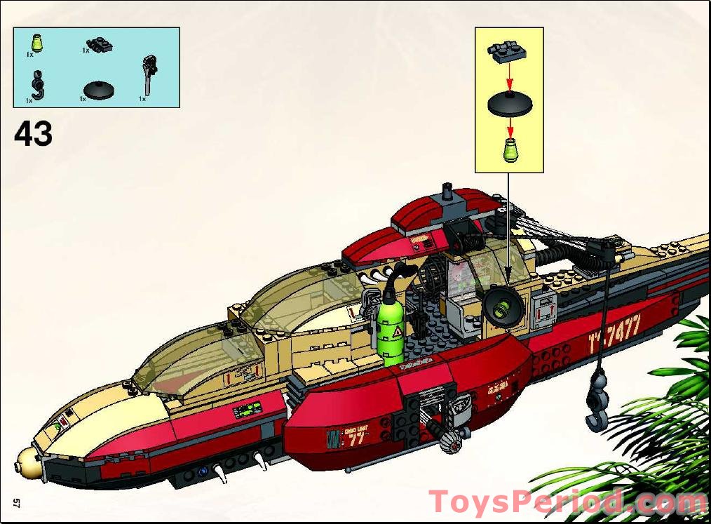 LEGO 7298 Dino Air Tracker Instructions and Parts List