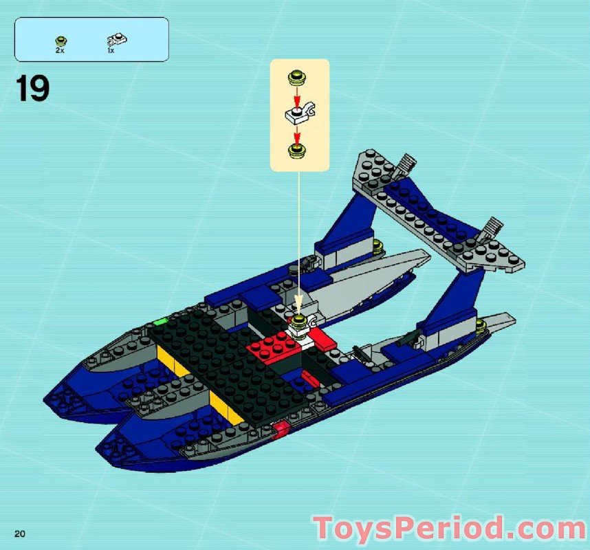LEGO 8633 Mission 4: Speedboat Rescue Instructions and Parts List