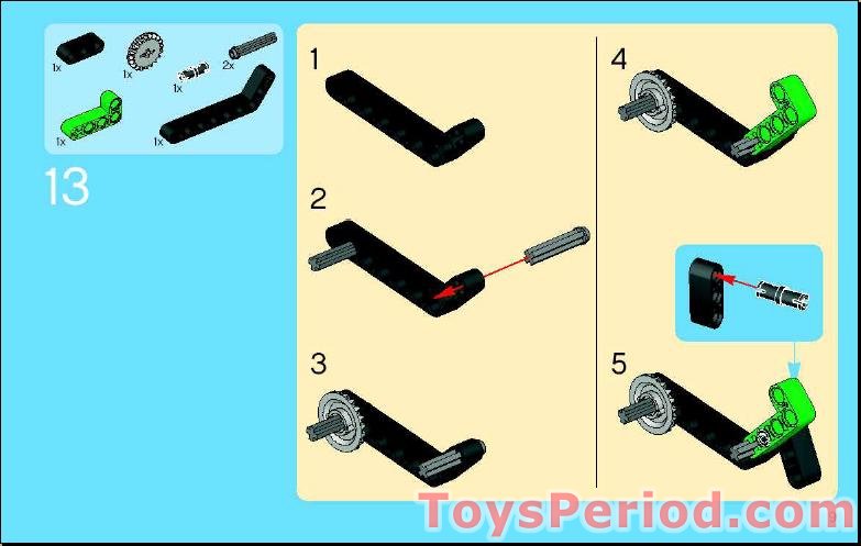 LEGO 8281 Mini Tractor Instructions and Parts List