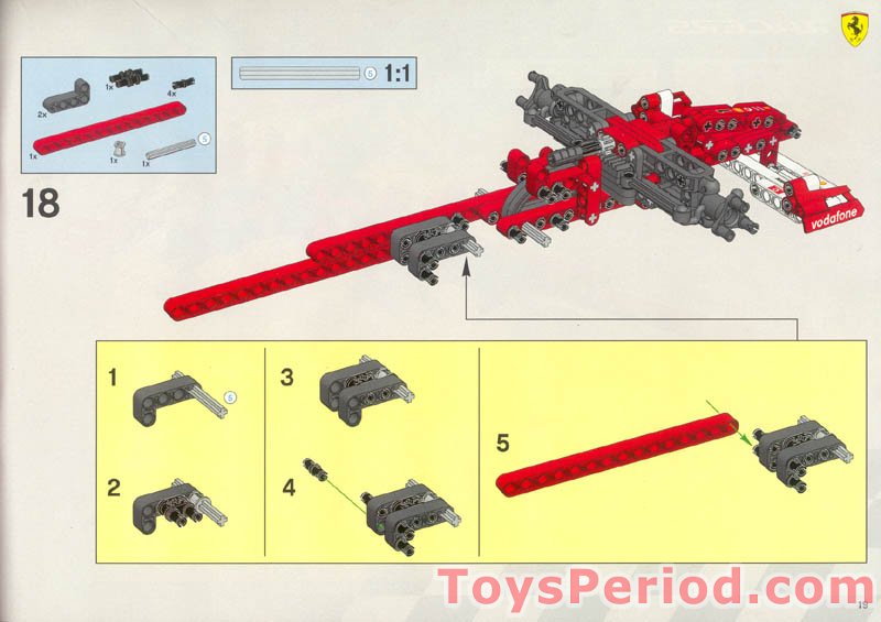 LEGO 8386 Ferrari F1 Racer 1:10 Instructions and Parts List