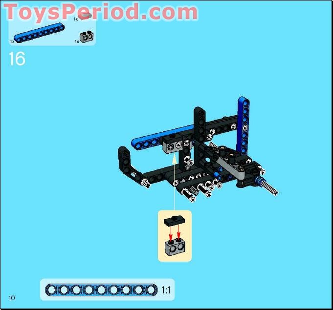 LEGO 8415 Dump Truck Instructions and Parts List